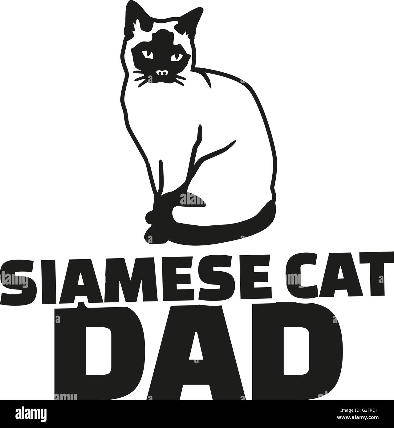 Siamese cat dad Stock Photo - Alamy