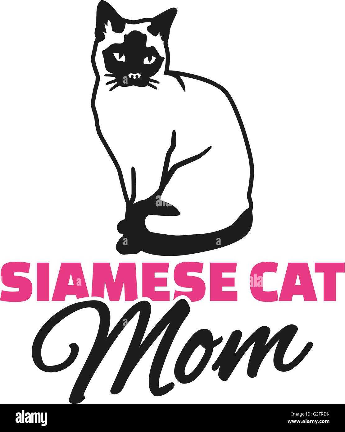 Siamese cat mother Stock Photo - Alamy