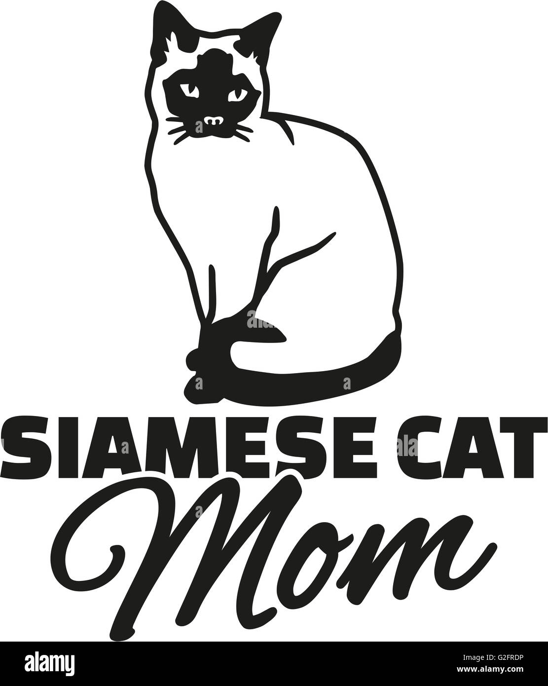 Siamese cat Mom Stock Photo - Alamy
