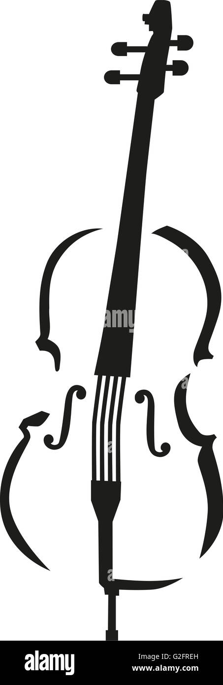Cello caligraphy style Stock Photo - Alamy