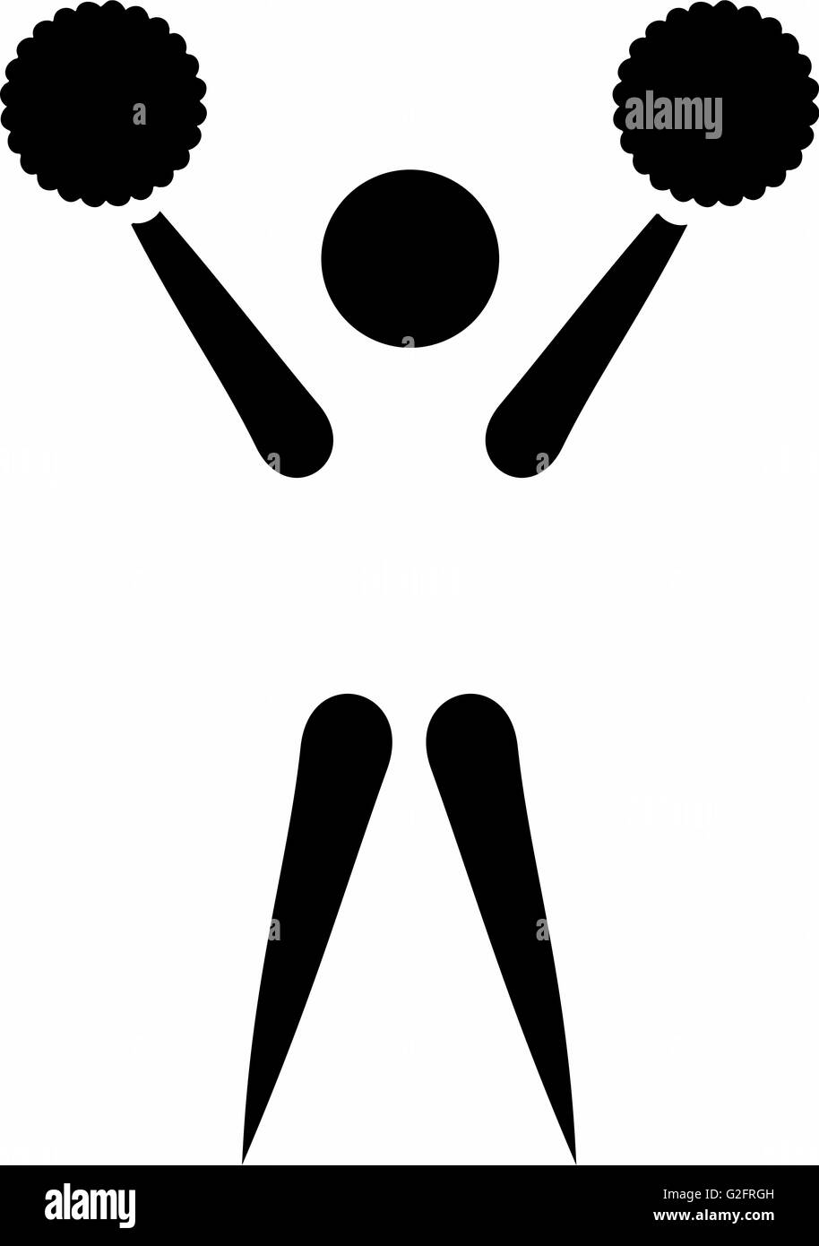 Cheerleading pictogram Cut Out Stock Images & Pictures - Alamy