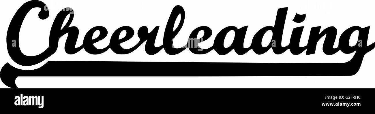 Cheerleading word retro Stock Photo - Alamy