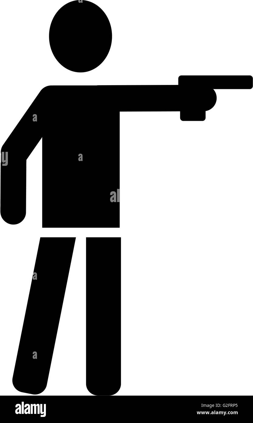 Shooting Icon Gun Stock Photo - Alamy