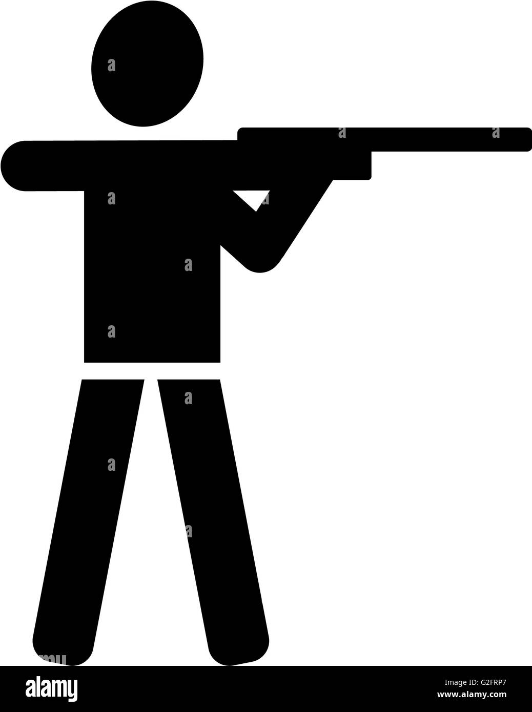 Man shooting shotgun Black and White Stock Photos & Images - Alamy