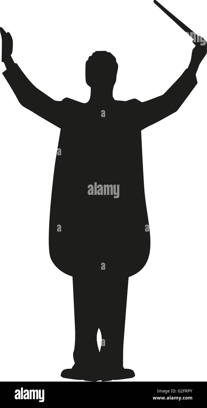 Conductor man silhouette Stock Photo - Alamy