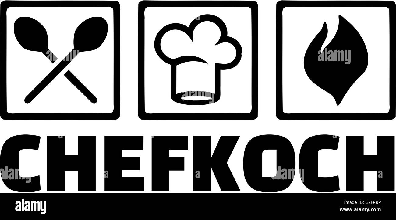 Head Chef Cooking Icons Stock Photo - Alamy