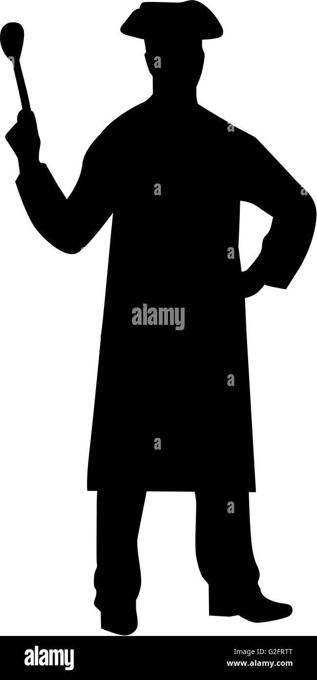 Chef Cook Silhouette Stock Photo - Alamy