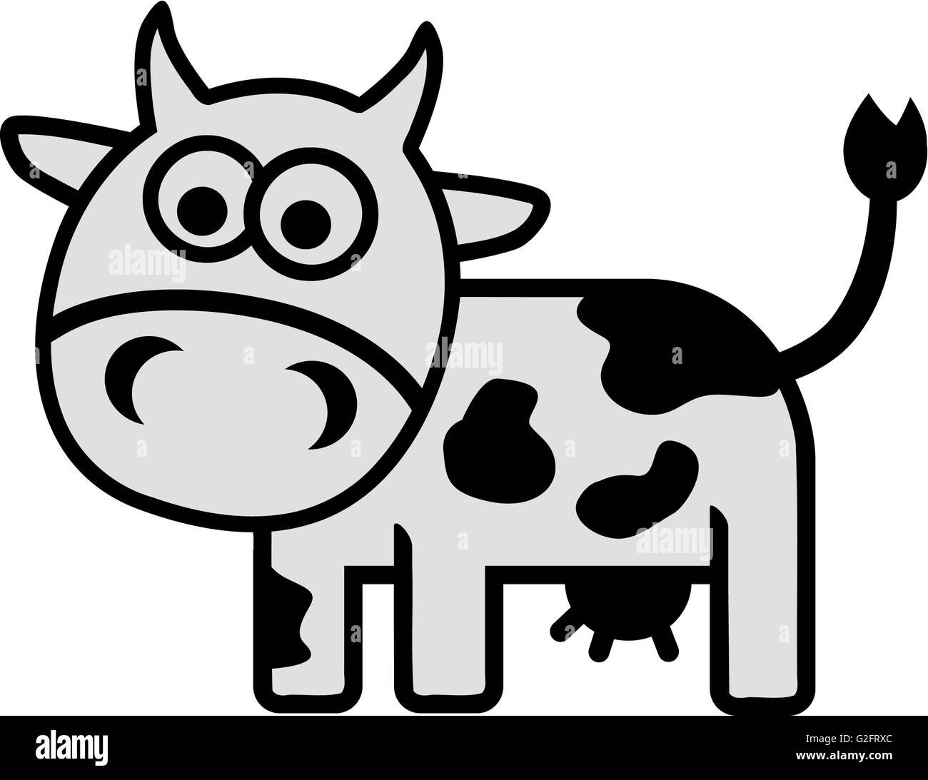 Cow comic style Stock Photo - Alamy