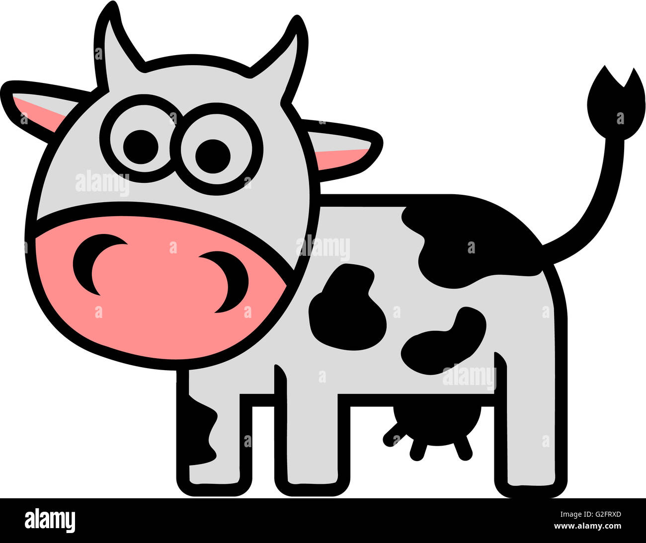 Funny comic cow Stock Photo - Alamy