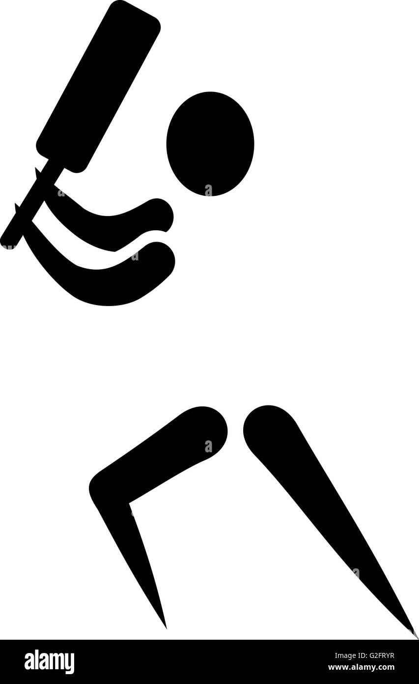Cricket player icon hi-res stock photography and images - Alamy