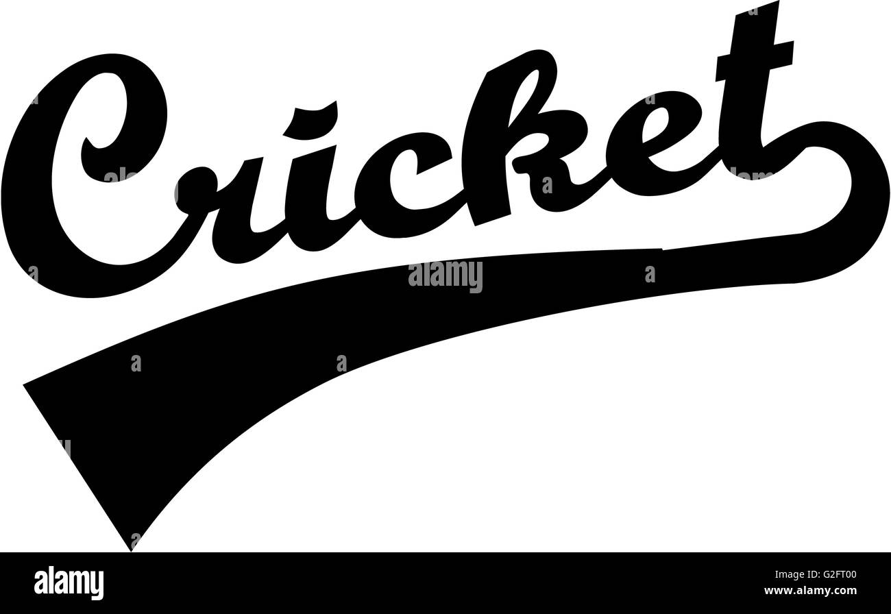 Cricket illustration retro hi-res stock photography and images - Alamy
