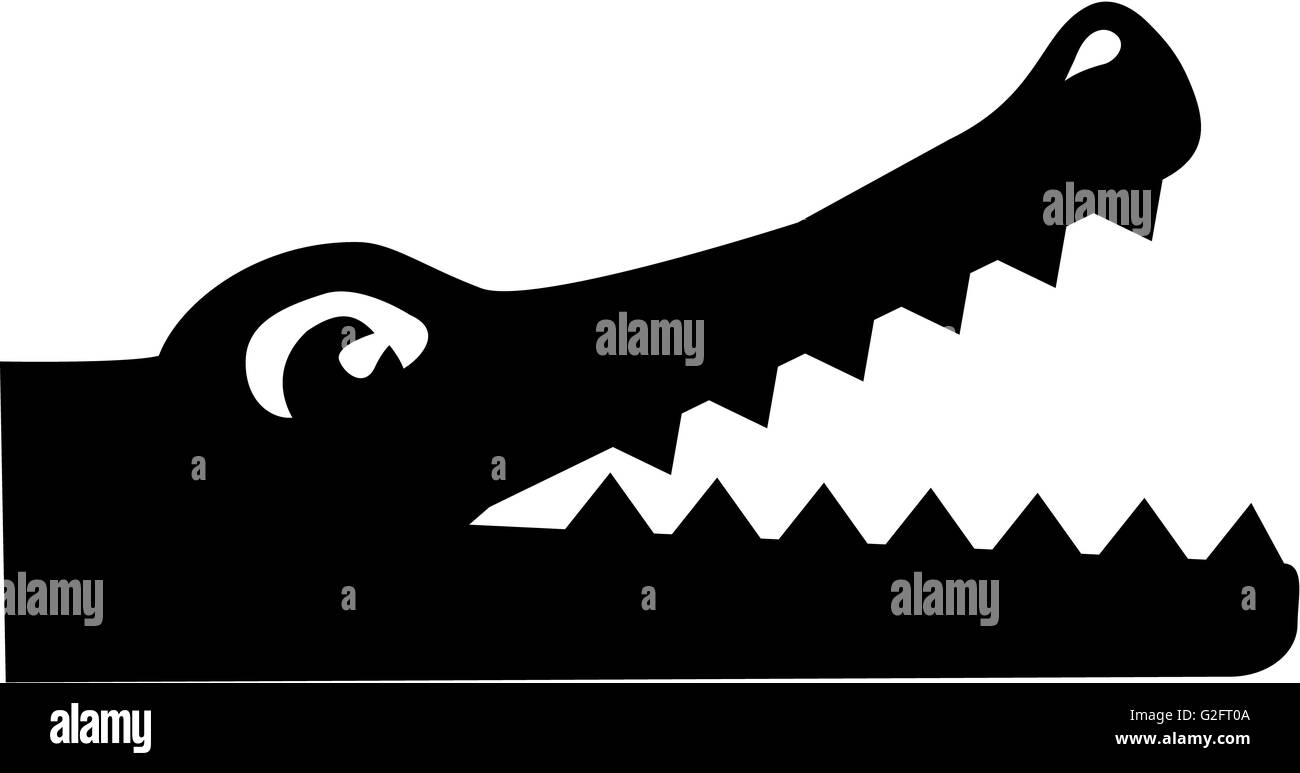 Alligator Head Icon Stock Photo - Alamy