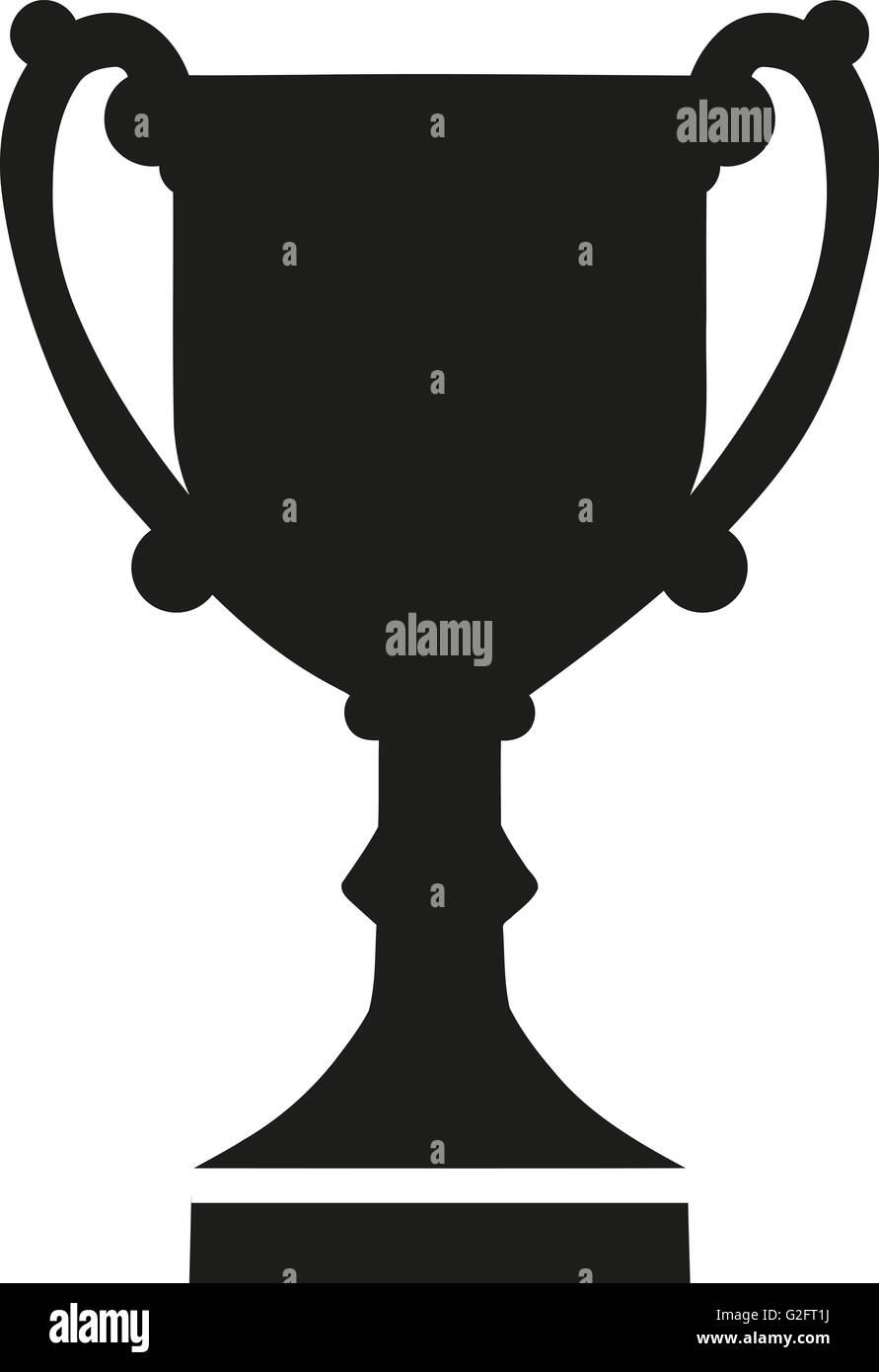Black trophy icon Stock Photo - Alamy