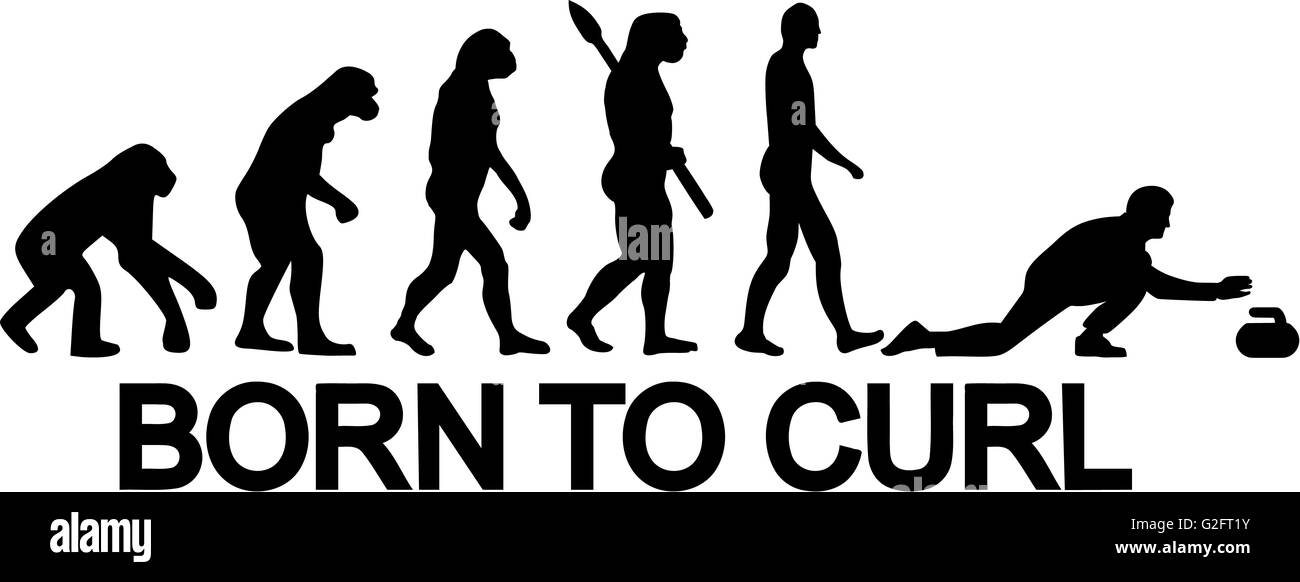 Born to Curl Evolution Stock Photo - Alamy