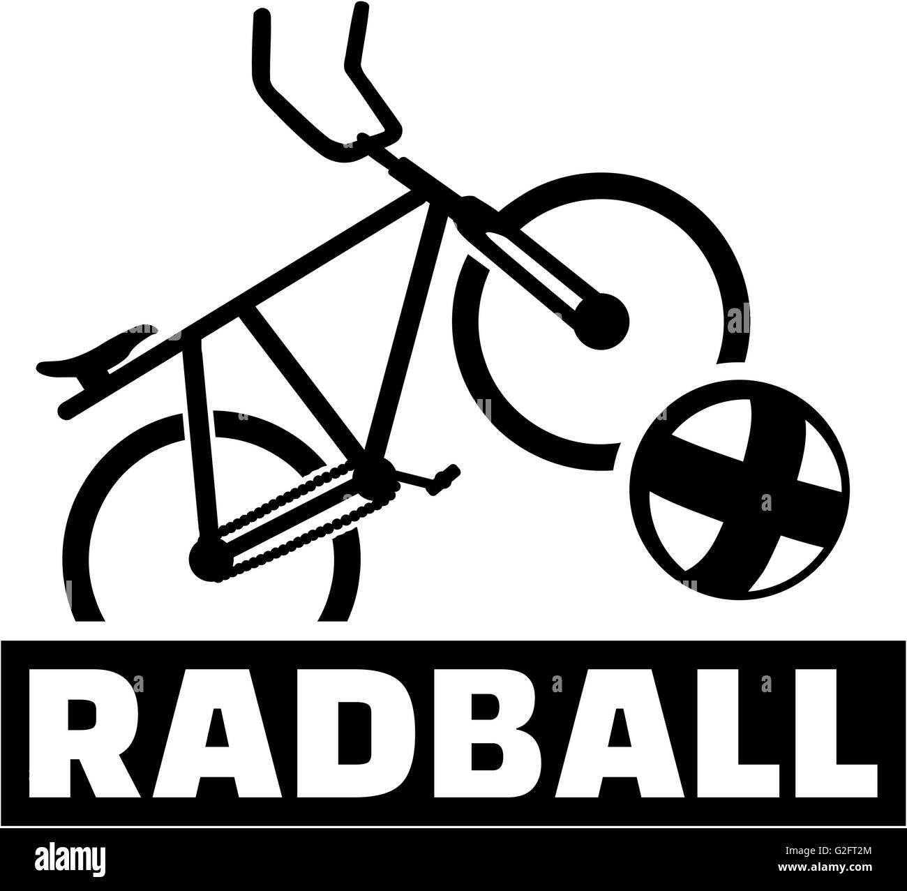 Cycle ball bike ball and german name radball Stock Photo - Alamy