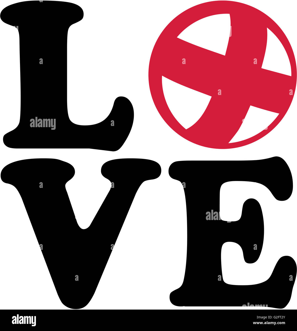 LOVE with cycle ball Stock Photo - Alamy