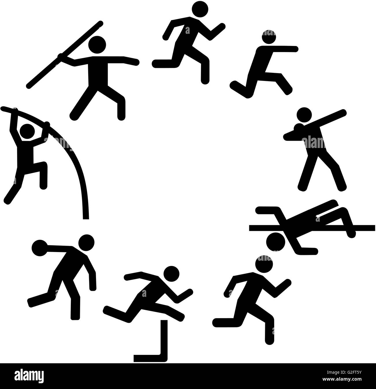 Icons arranged in a circle Cut Out Stock Images & Pictures - Alamy