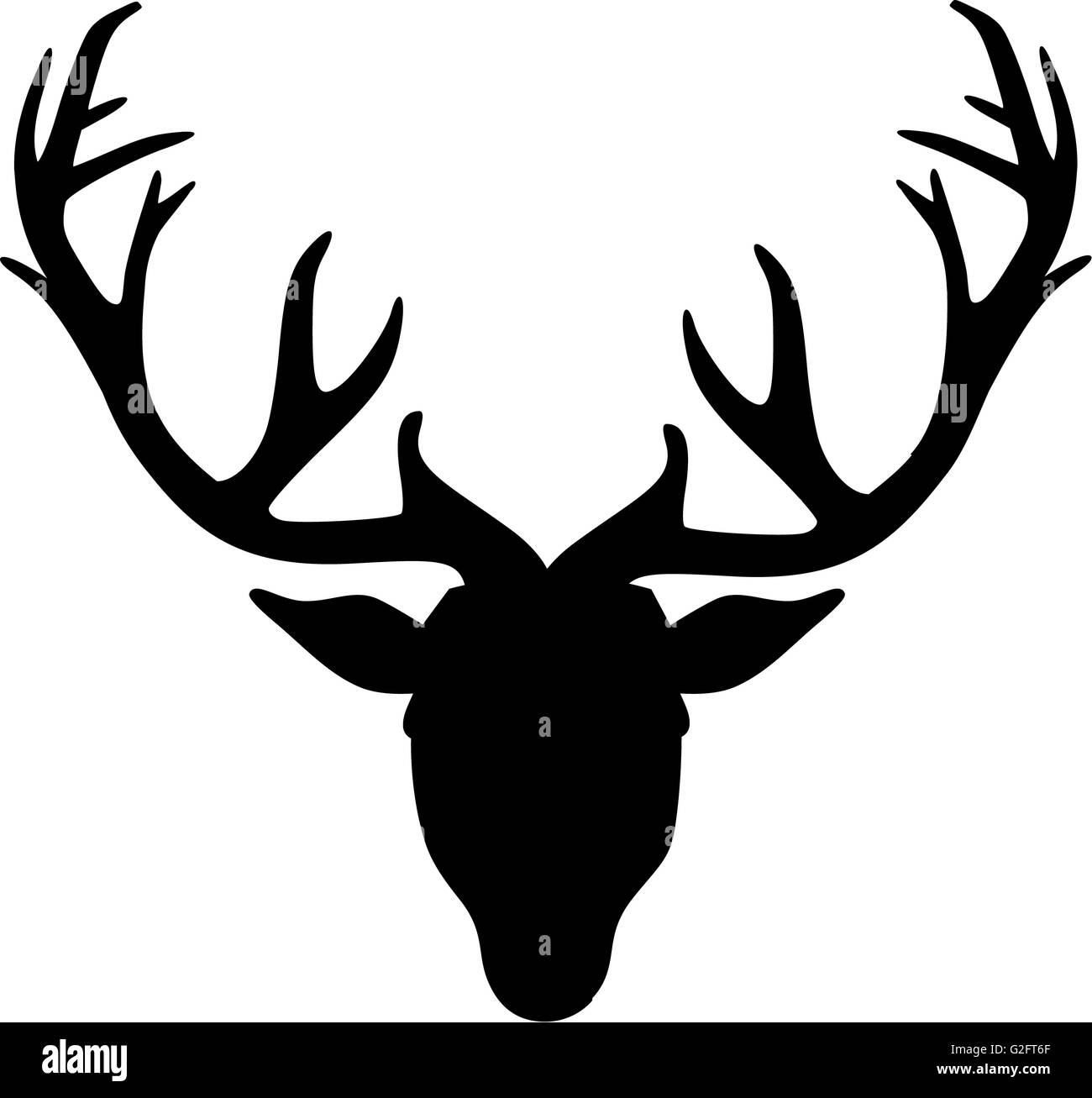 Deer Head Icon Stock Photo - Alamy