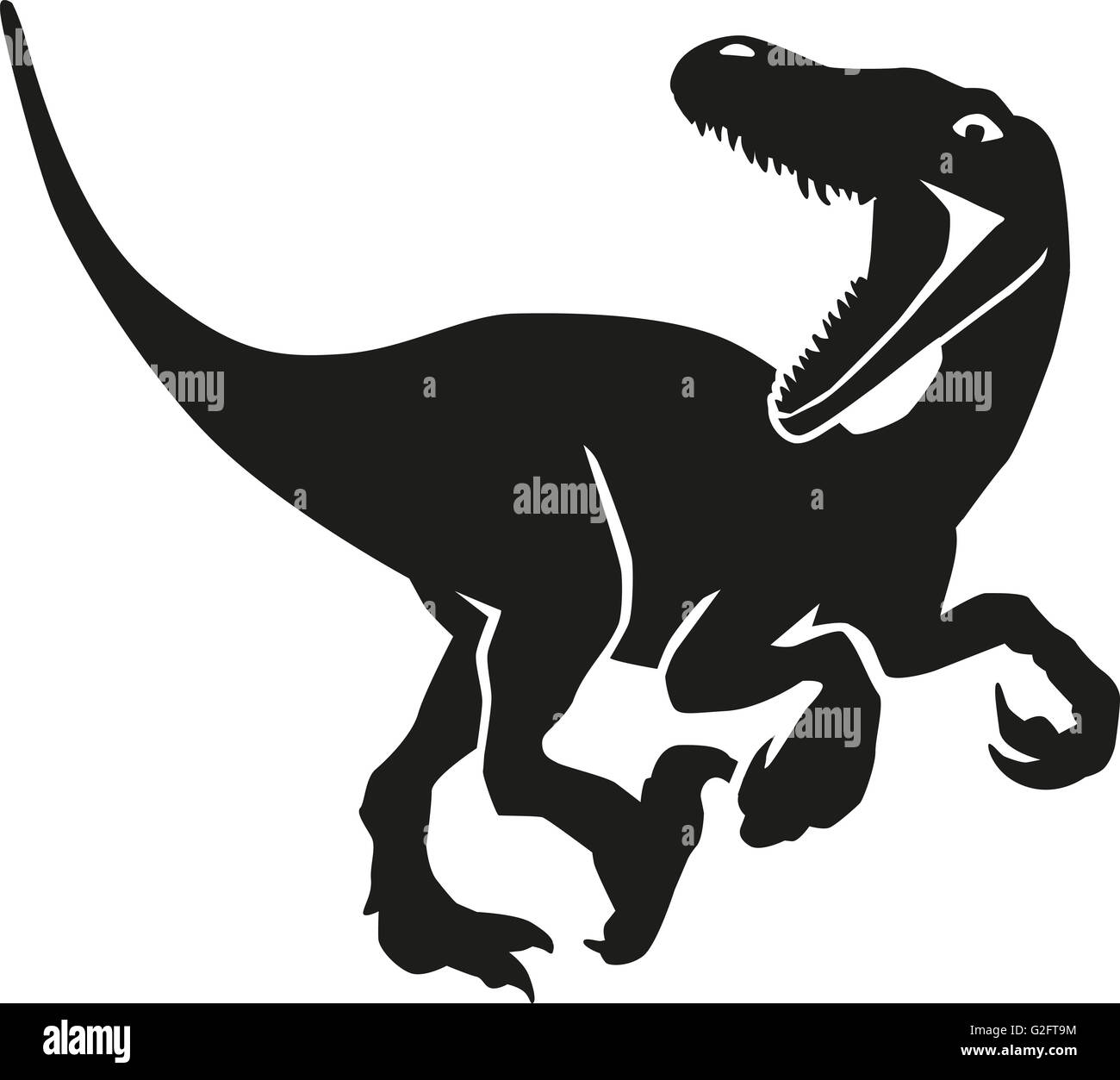 Dinosaur velociraptor hunting Stock Photo - Alamy