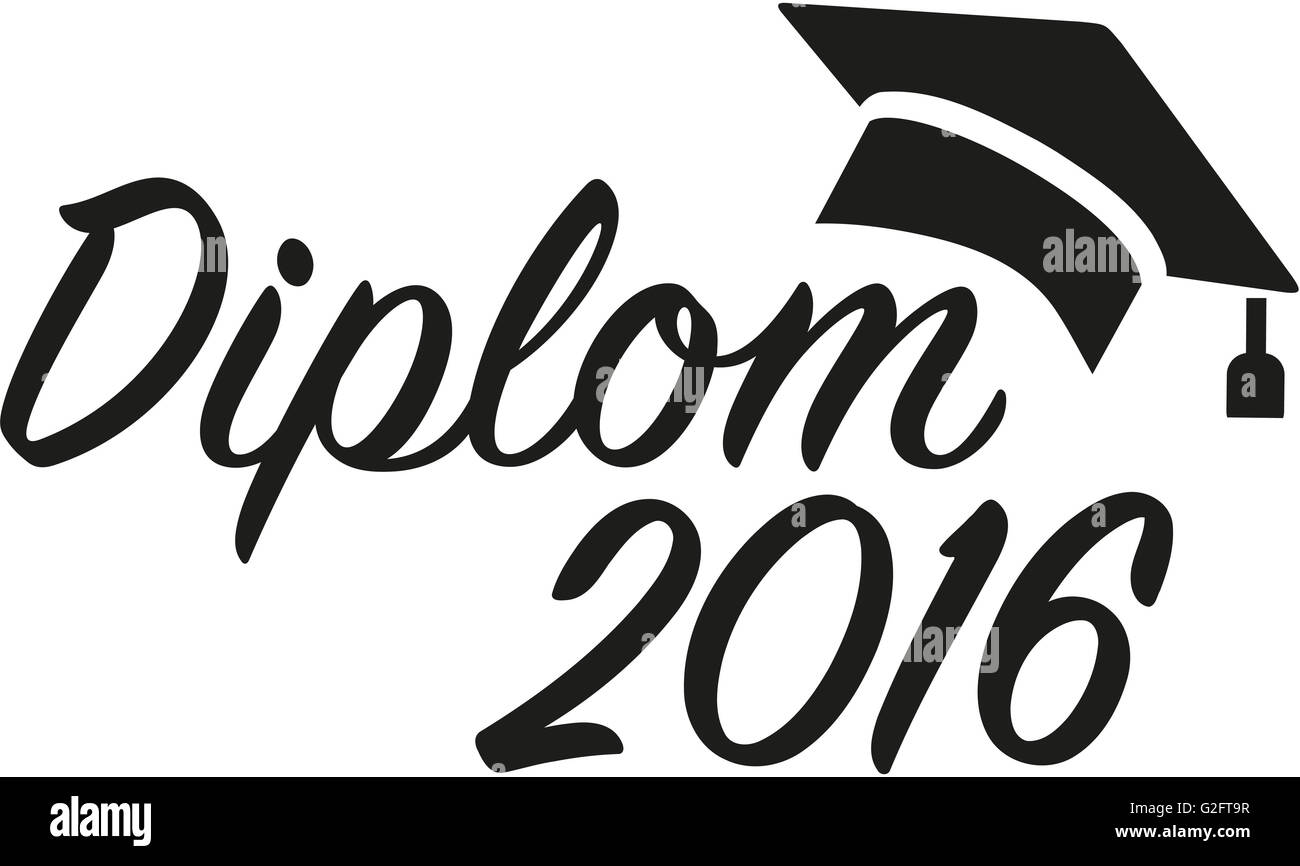 Diplom 2016 with graduation hat Stock Photo - Alamy