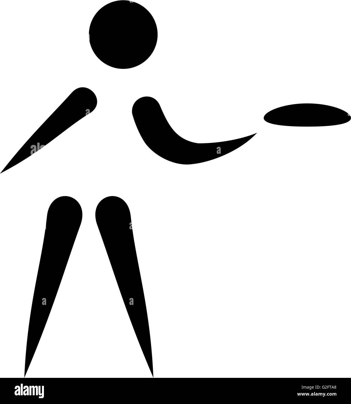 Throwing frisbee silhouette hi-res stock photography and images - Alamy