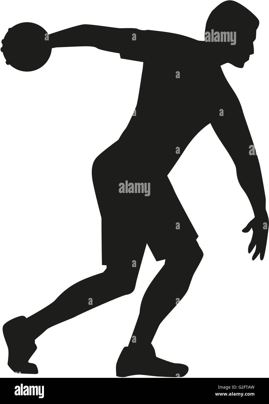 Discus thrower silhouette Stock Photo - Alamy