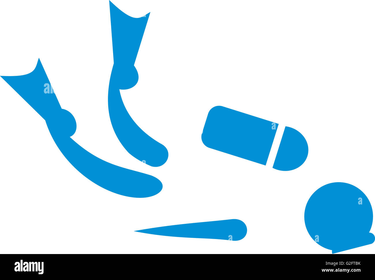 Scuba diving pictogram Stock Photo - Alamy