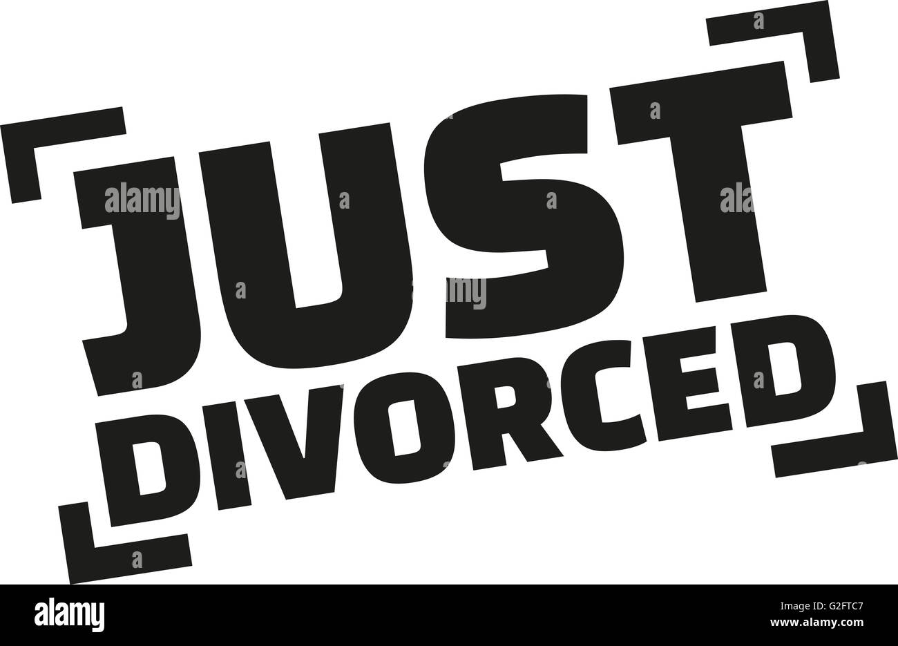 Just divorced stamp style Stock Photo - Alamy