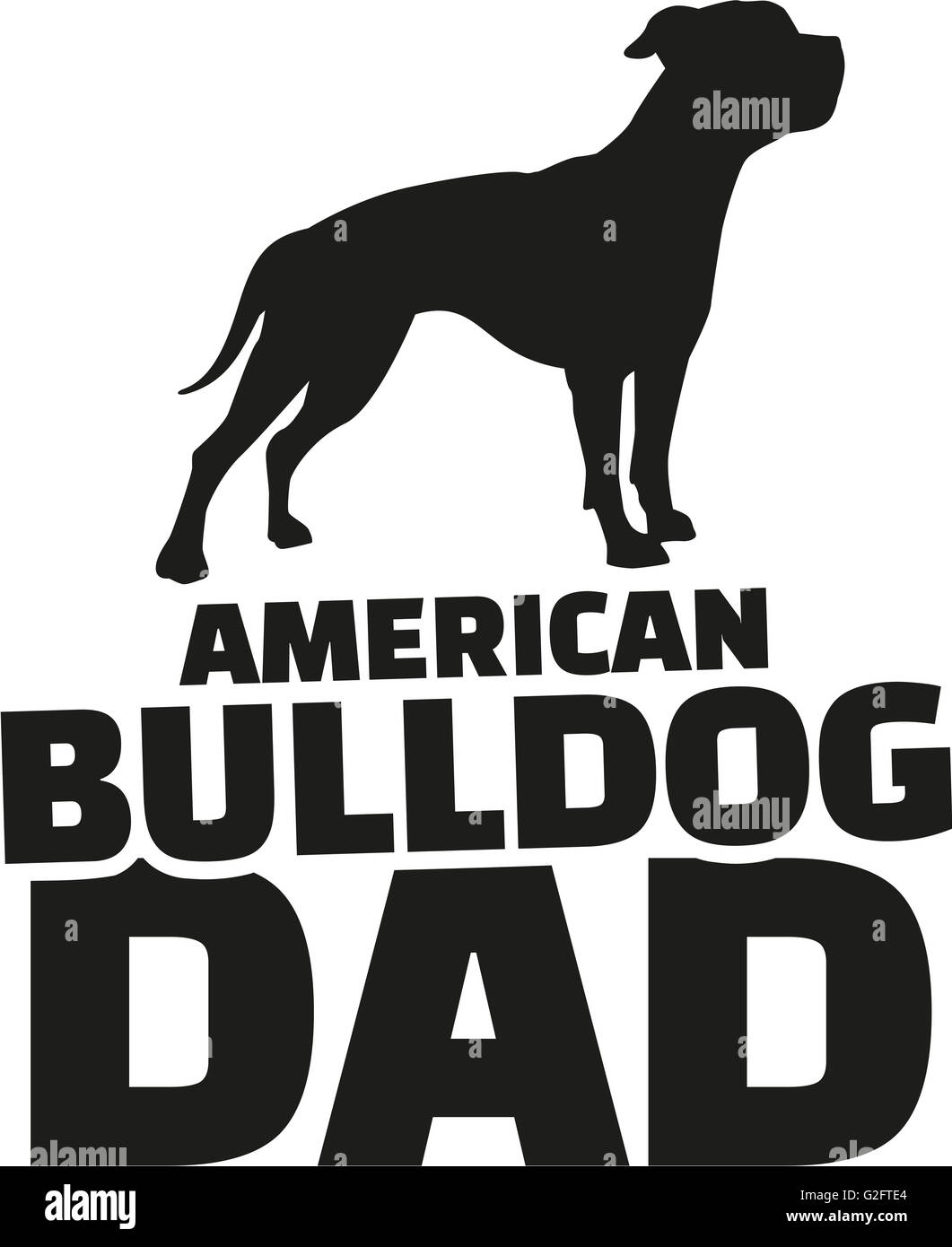 American Bulldog dad Stock Photo - Alamy