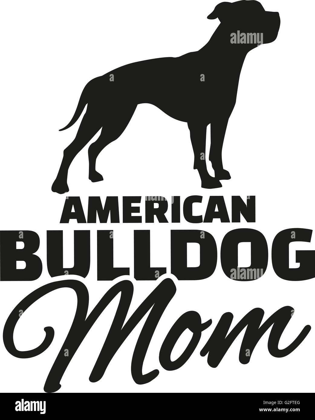 American Bulldog Mom Stock Photo - Alamy