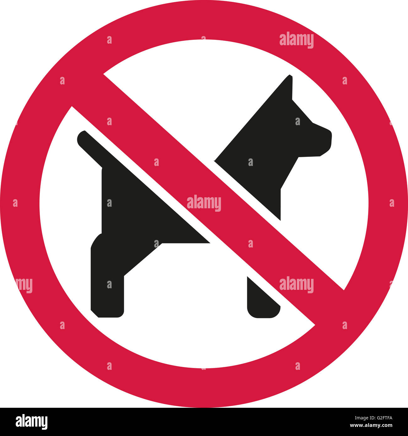 Pictogram dogs prohibited hi-res stock photography and images - Alamy