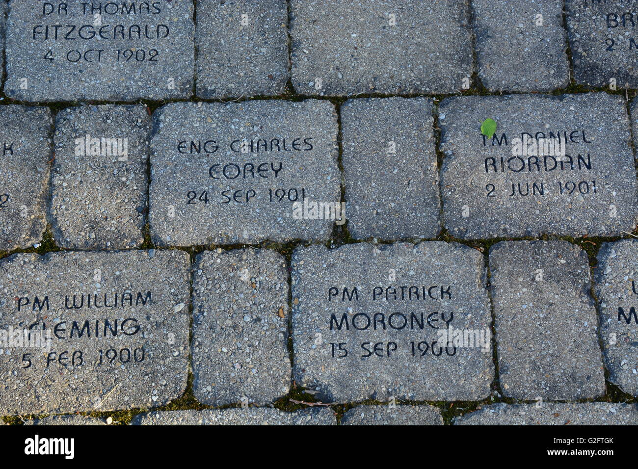The names of fallen firefighter and EMT's adorn bricks at the Chicago ...