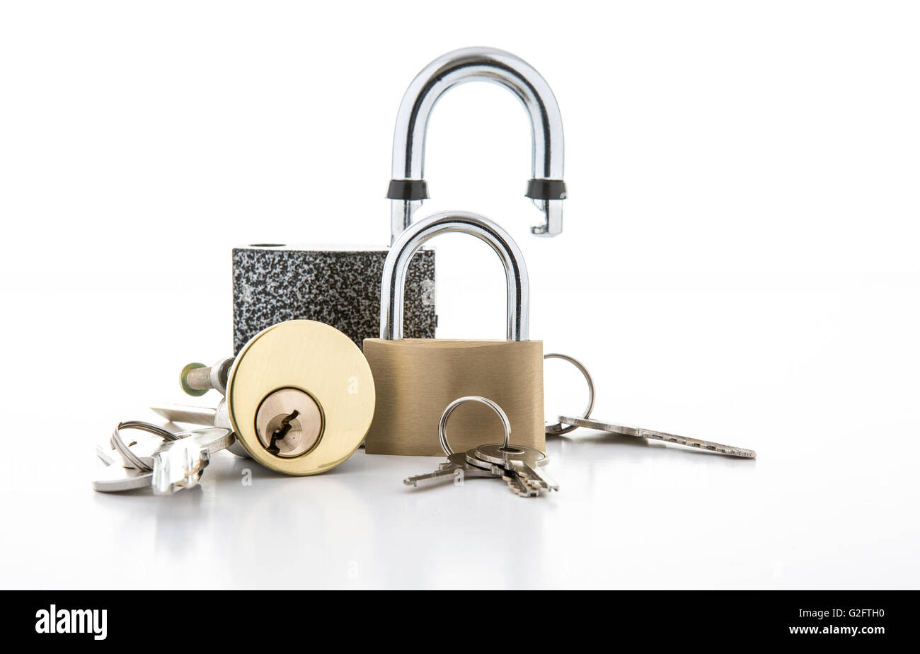 Key lock locks cylinder Cut Out Stock Images & Pictures - Alamy