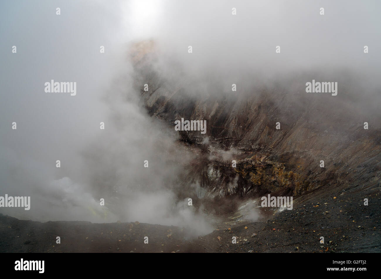 Tompaluan crater Lokon-Empung volcano. Tomohon. North Sulawesi ...