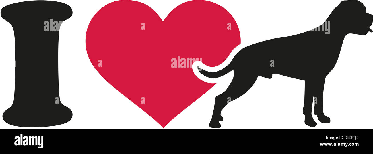 I love boxer icon Stock Photo - Alamy