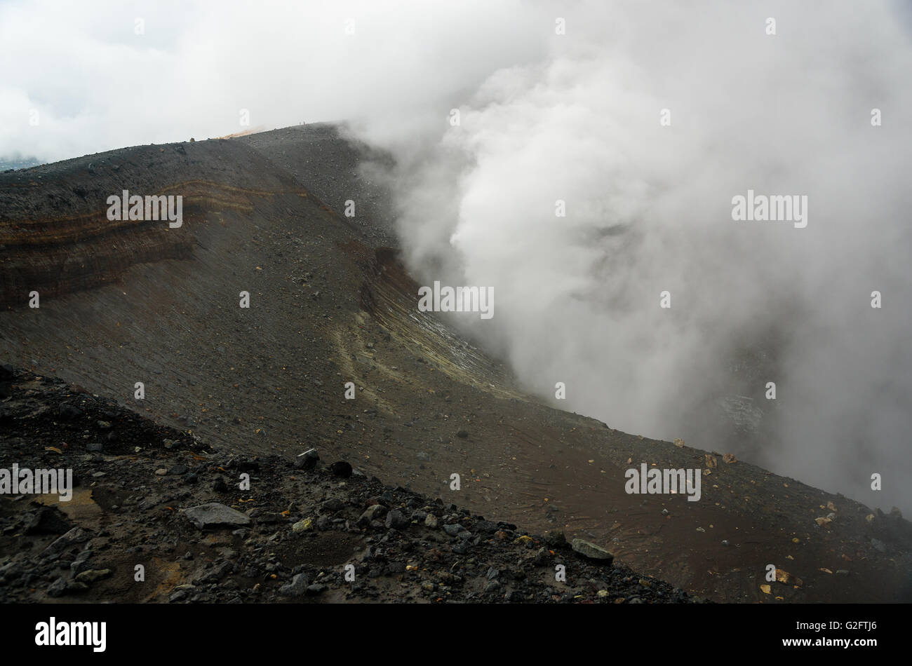 Tompaluan crater Lokon-Empung volcano. Tomohon. North Sulawesi ...