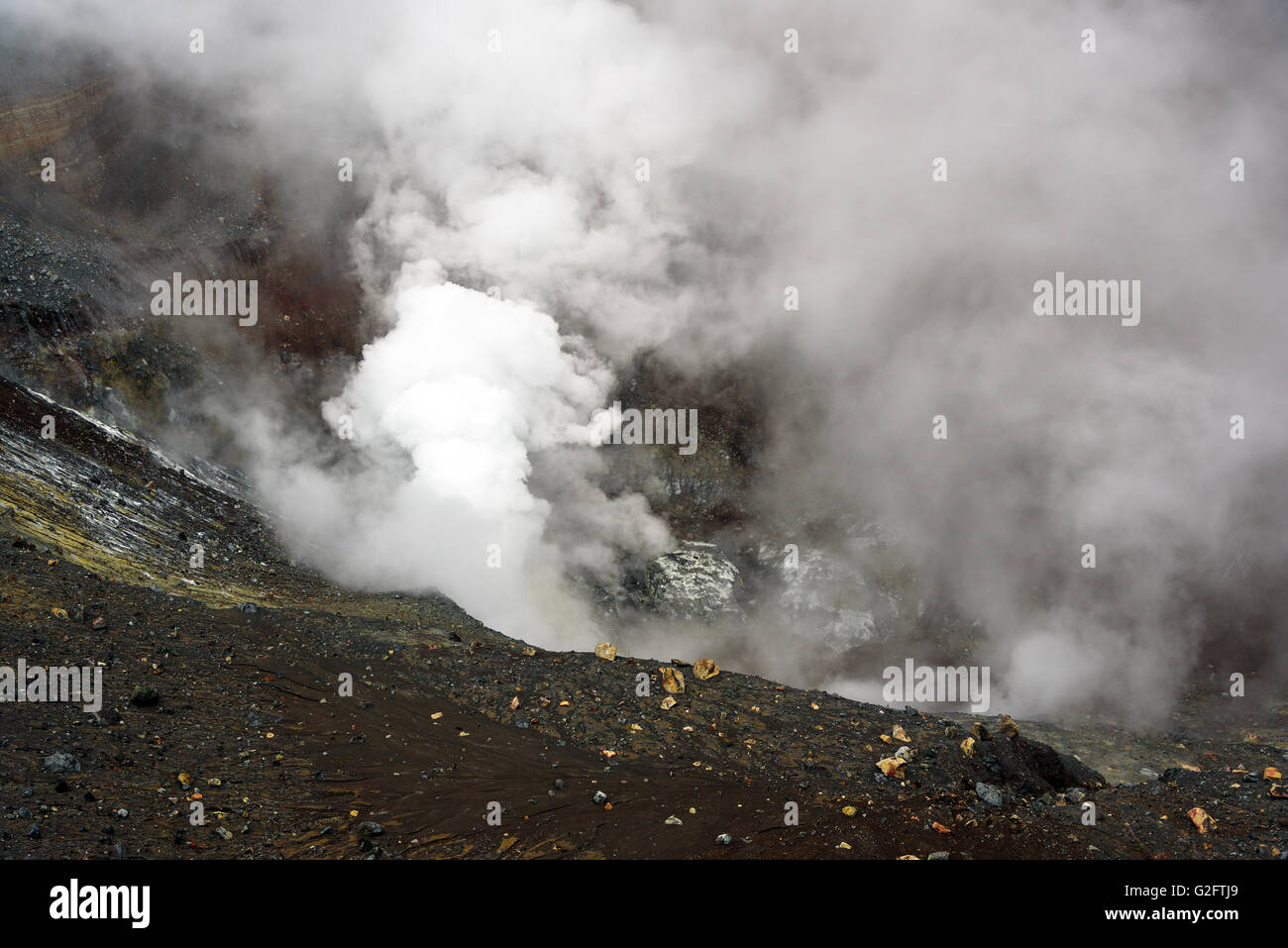 Tompaluan crater Lokon-Empung volcano. Tomohon. North Sulawesi ...