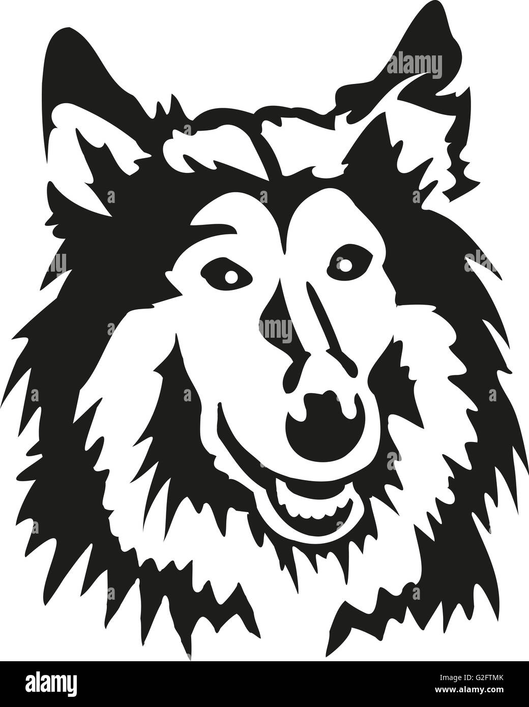 Border collie logo hi-res stock photography and images - Alamy