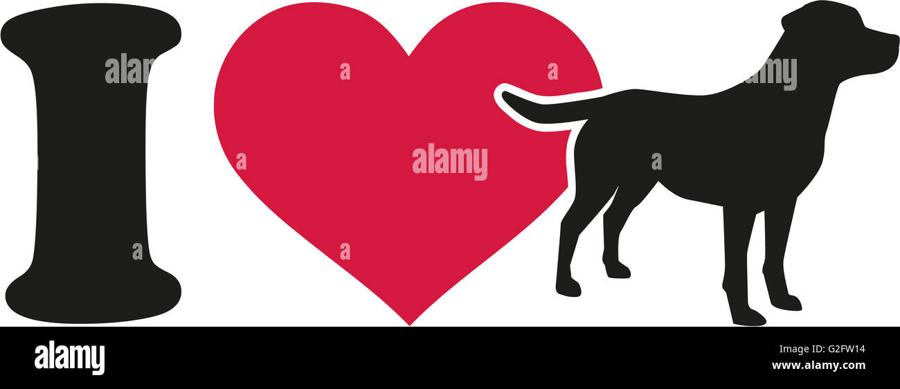 I love labrador icon Stock Photo - Alamy