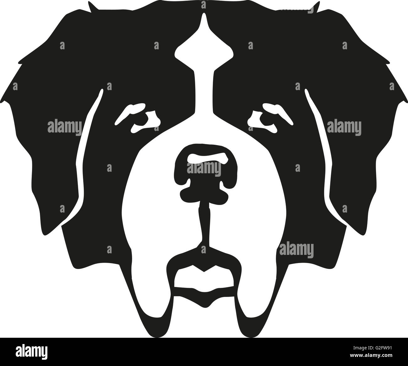 Saint bernard dog silhouette hi-res stock photography and images - Alamy