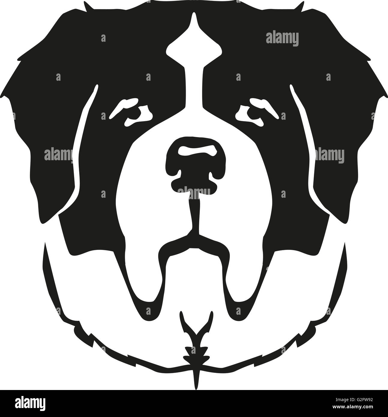 Saint bernard silhouette hi-res stock photography and images - Alamy