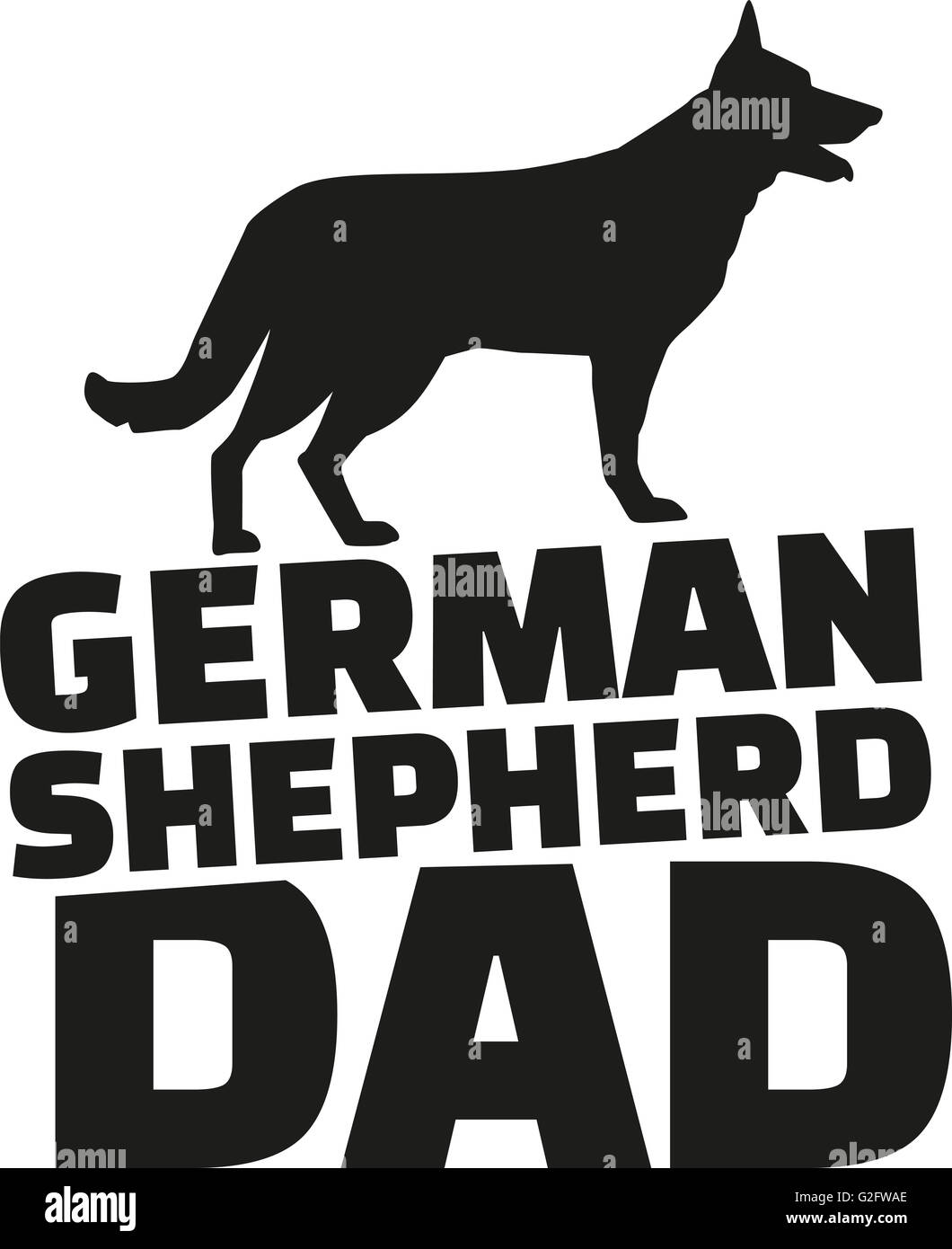 German Shepherd dad Stock Photo - Alamy