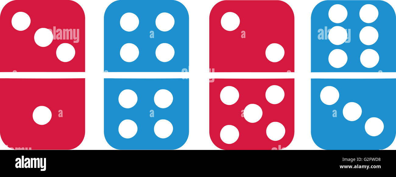 Colored domino tiles Stock Photo - Alamy