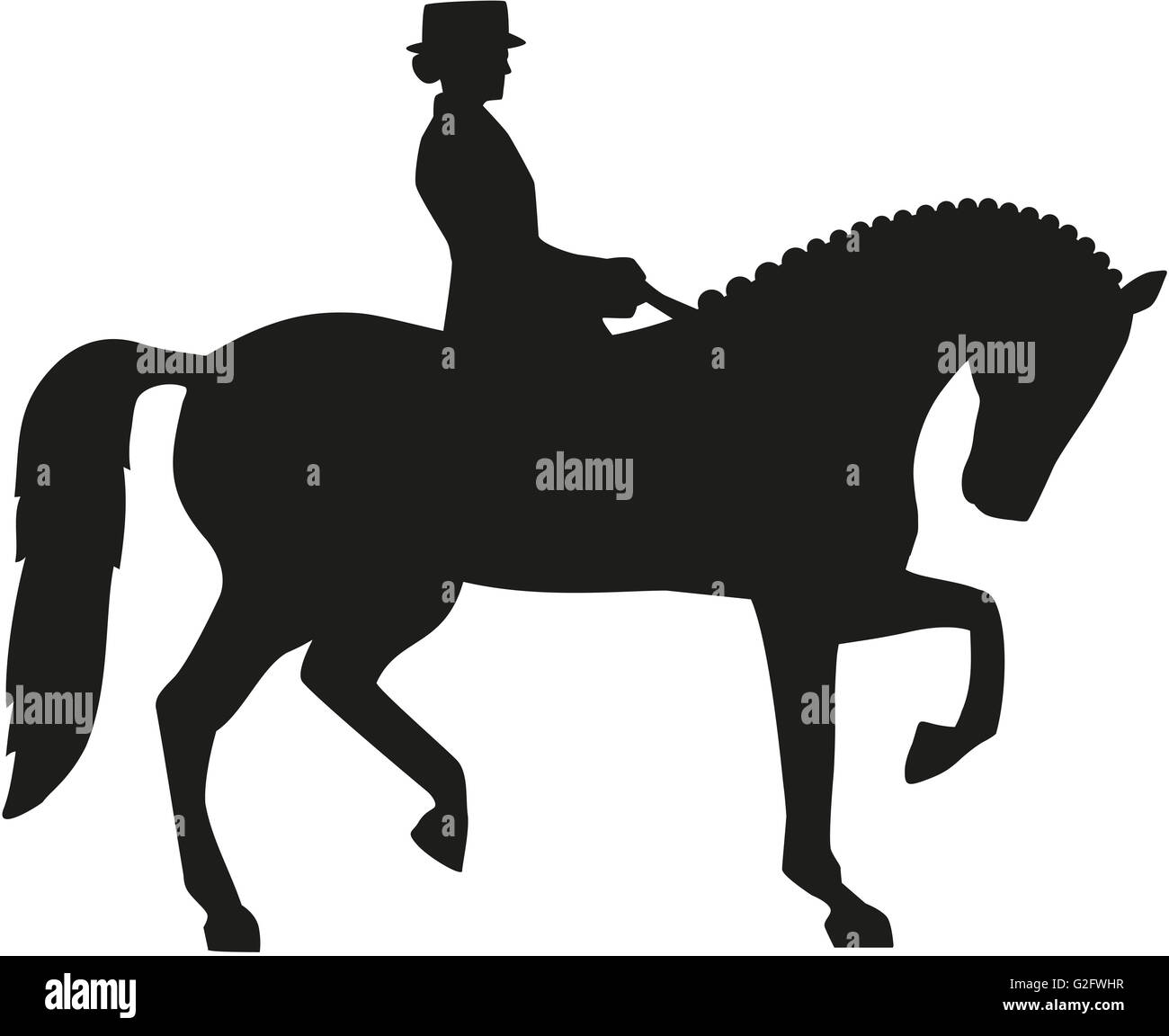 Horse rider silhouette hi-res stock photography and images - Alamy