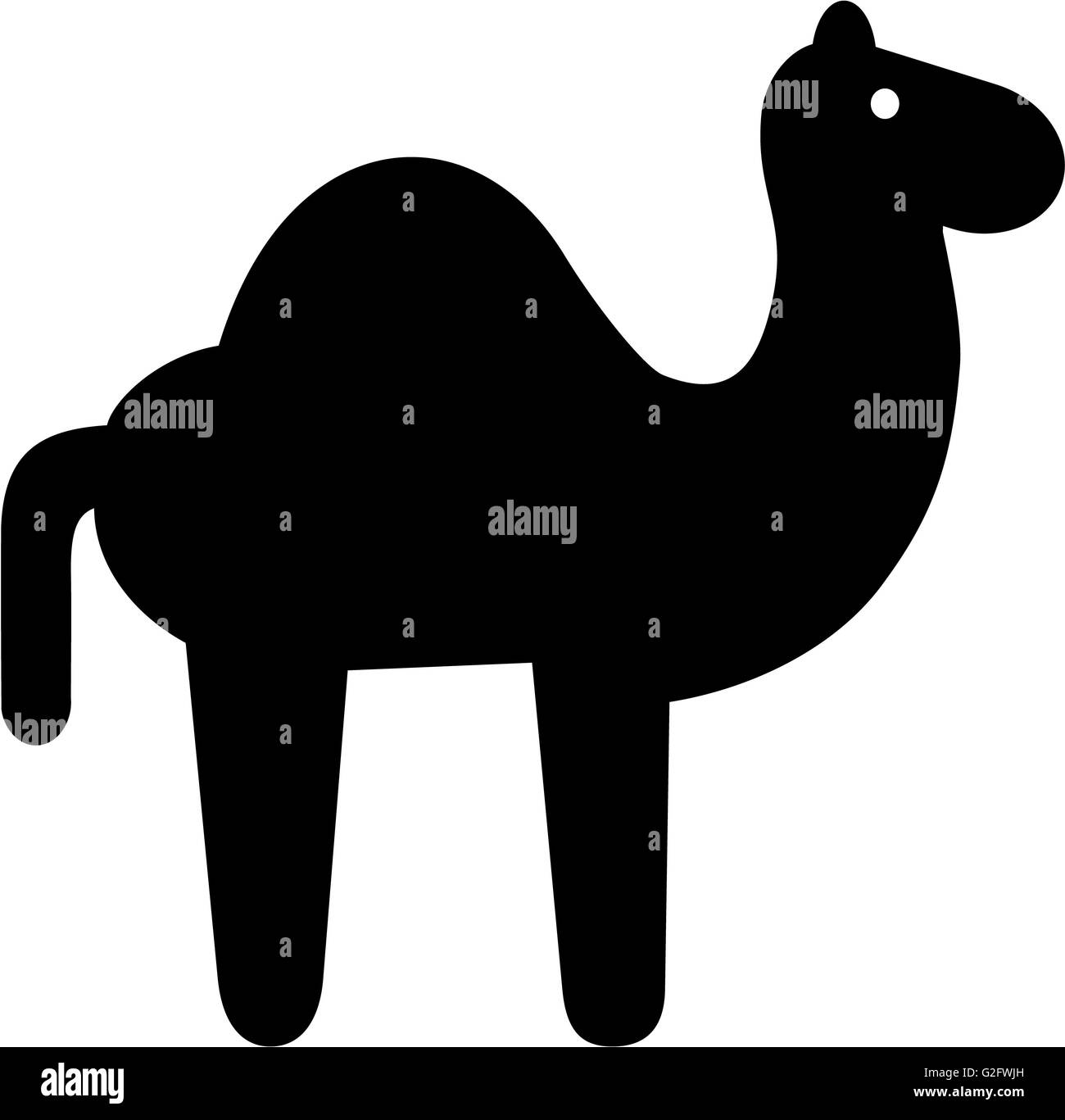 Illustration of dromedary Black and White Stock Photos & Images - Alamy