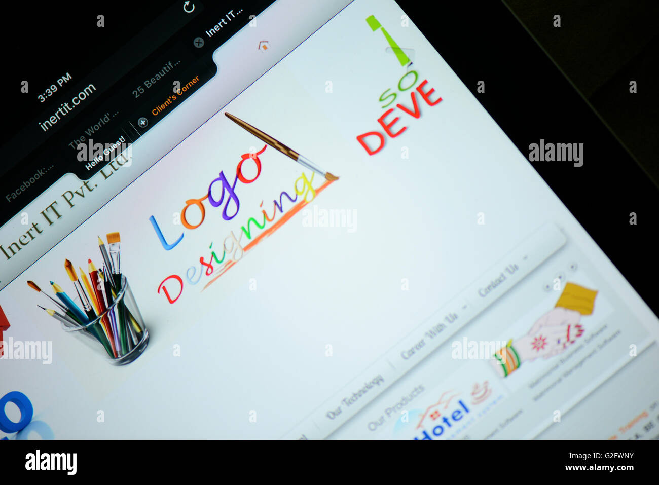 Internet explorer Browser showing its home page logo displayed on a ...
