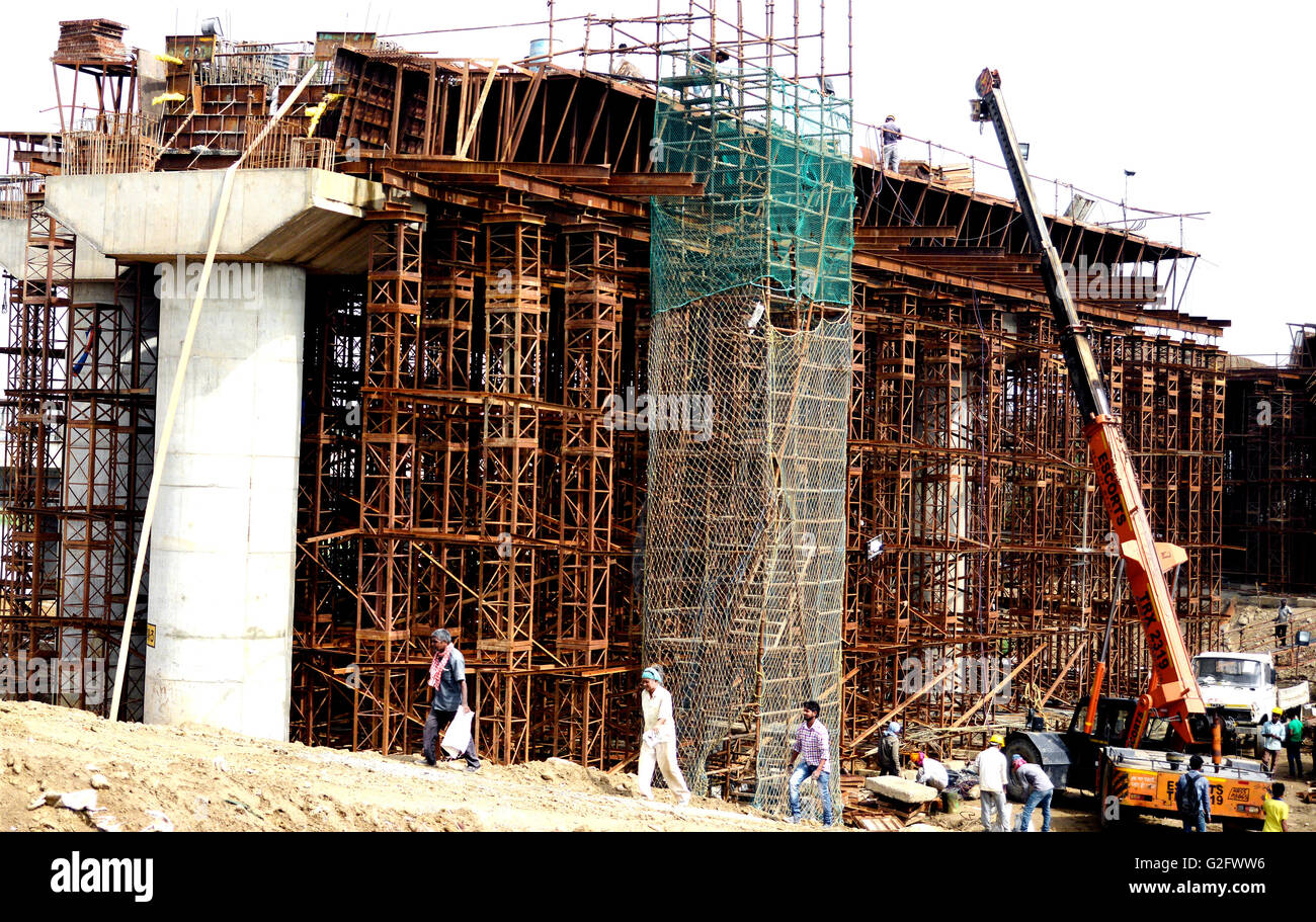 Construction site in Delhi,India Stock Photo - Alamy