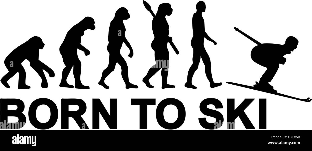 Ski Downhill Evolution Stock Photo - Alamy