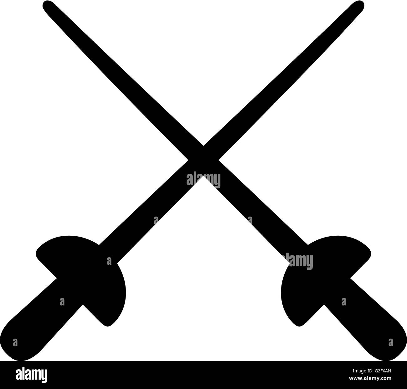 Crossed weapons illustration hi-res stock photography and images - Alamy