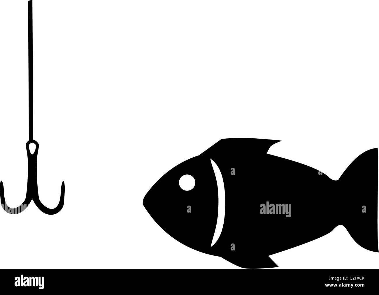 Fish and hook Stock Photo - Alamy